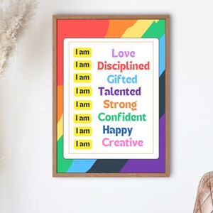 Kids Positive Affirmation Wall Art, Motivational Poster, Printable Wall ...