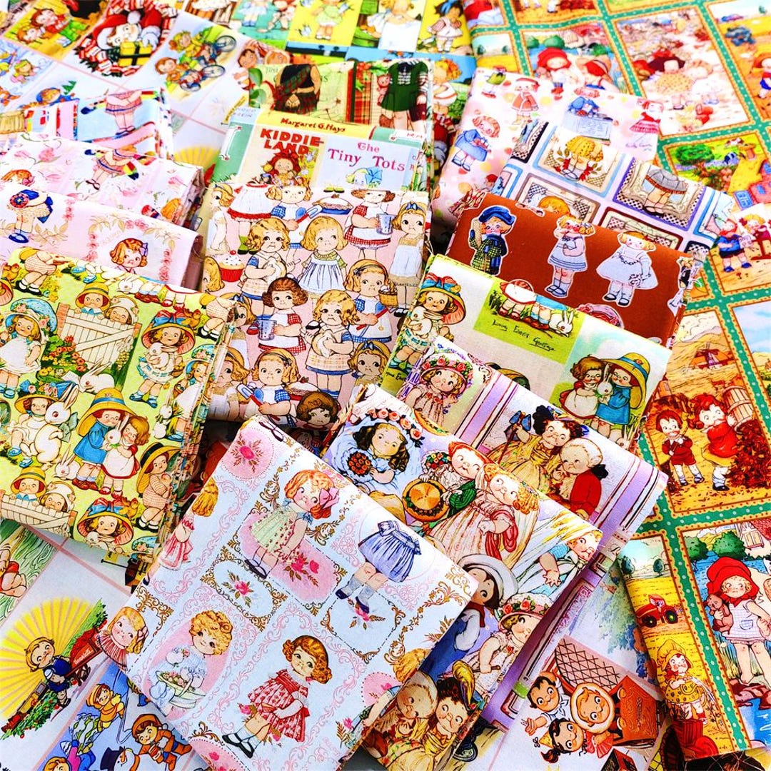 Dolly Dingle Fabric Doll Fabric 100% Cotton Fabric Sold by the 1/2 Yard ...