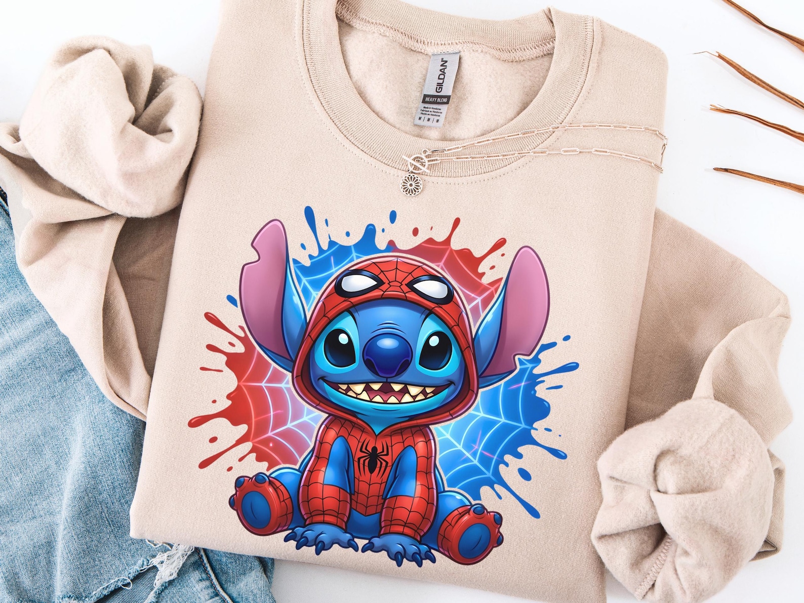 Stitch Dressed as Spiderman PNG – Superhero Costume Cartoon Design ...