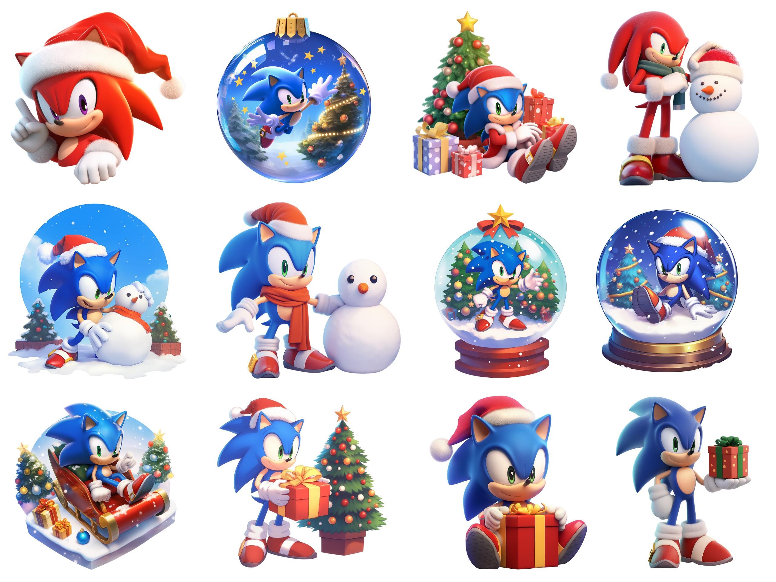 Christmas Sonic and Friends 55 PNG & SVG MEGA Digital Bundle Clipart ...
