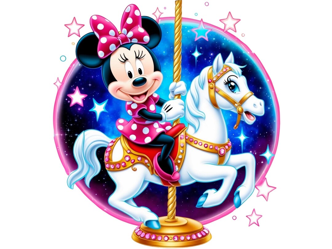 Minnie Mouse Carousel Rider PNG Clipart: Commercial Use (digital ...