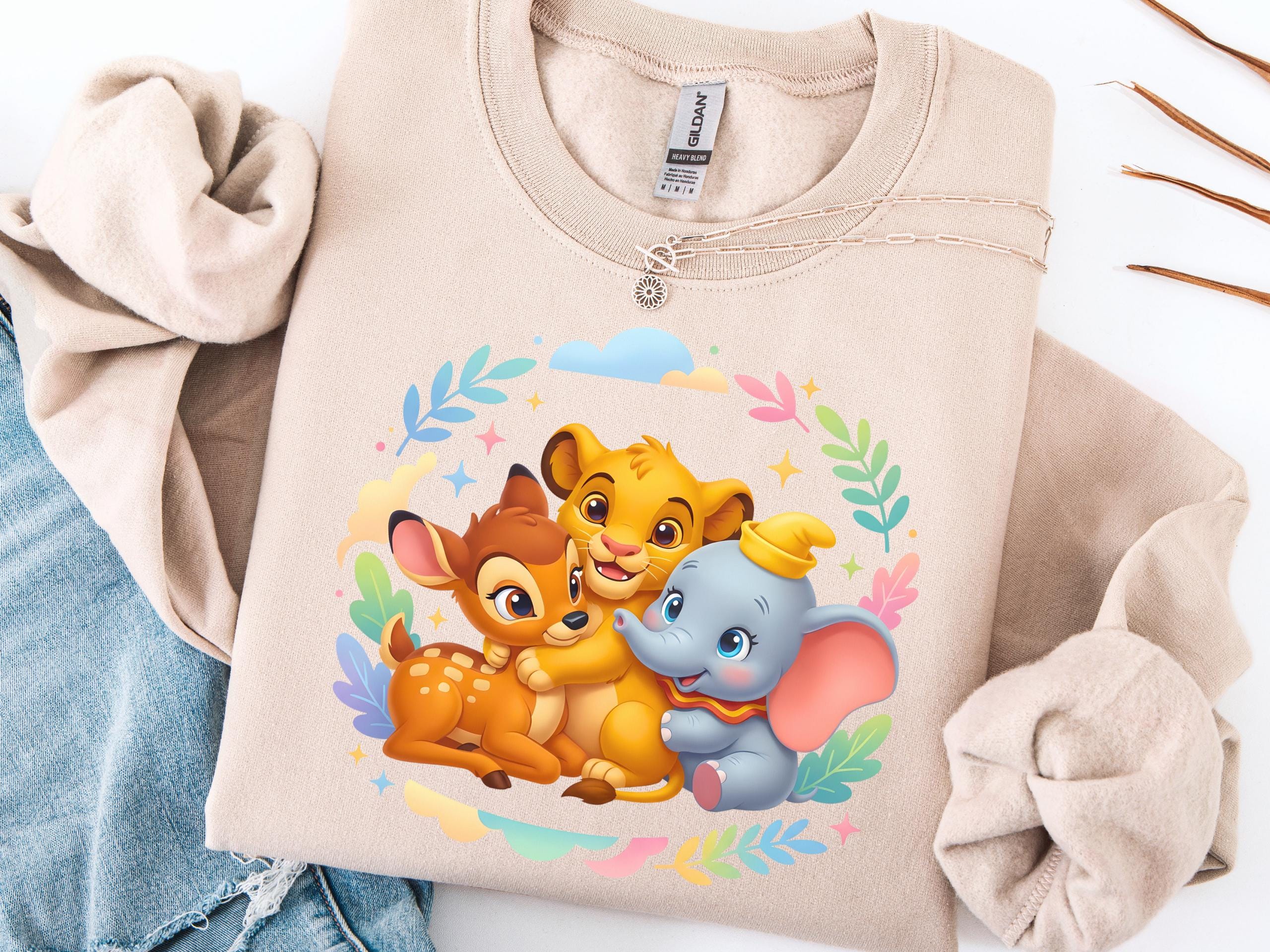 Lion King Simba Bambi Dumbo Friend Hug PNG – Animal Friendship Design ...