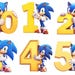 Sonic Numbers Clipart: 10 PNG & SVG Digital Bundle, Commercial Use - Etsy