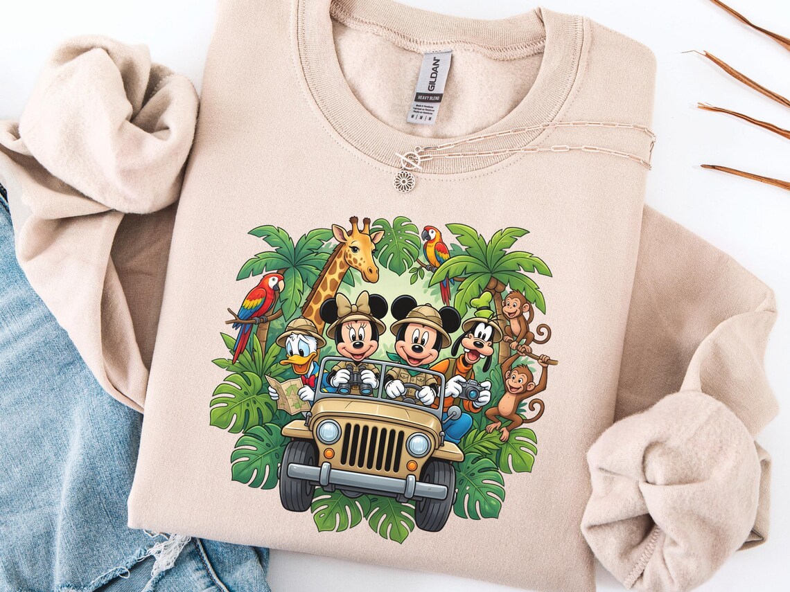 Mickey and Friends Safari Trip PNG – Jungle Adventure Cartoon Design ...