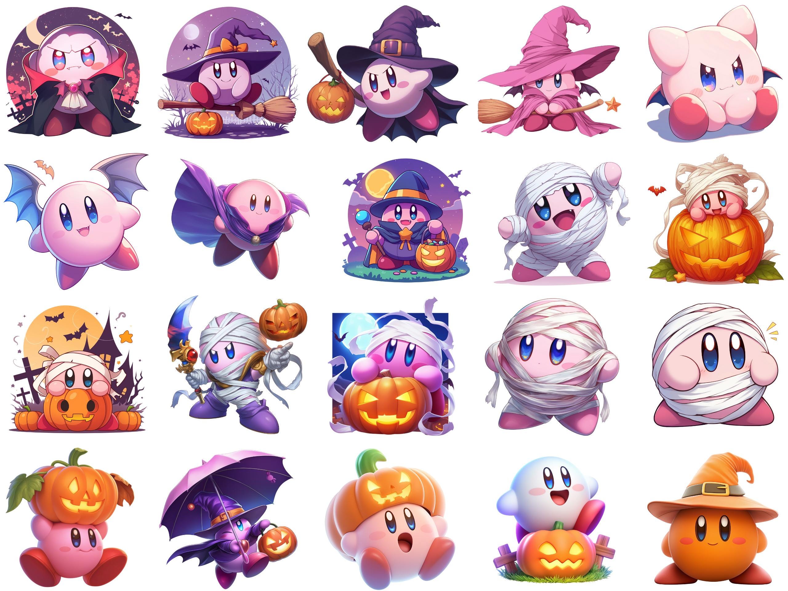 Halloween Kirby 60 Bundle PNG & SVG Digital Design Clipart - Commercial ...