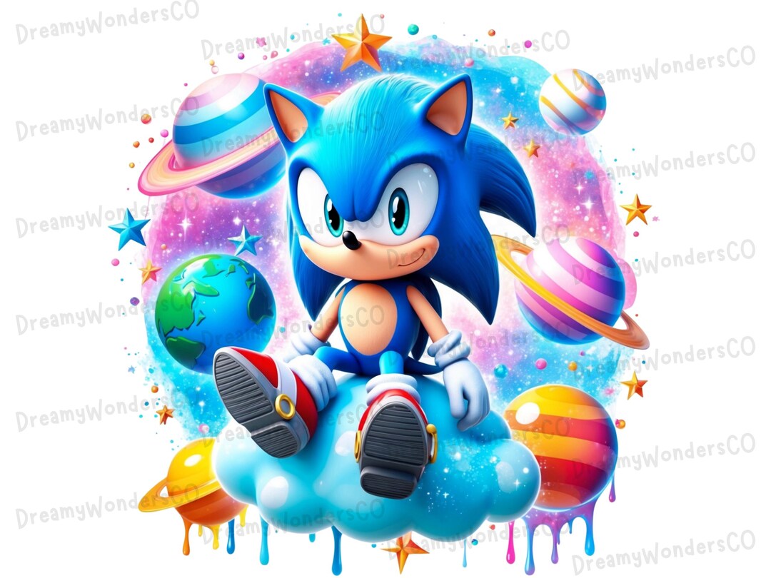 Sonic Galaxy Splash Design: PNG Clipart (digital Download) - Etsy