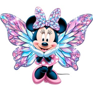 Minnie Mouse Crystal Wings PNG Clipart: Commercial Use (digital ...