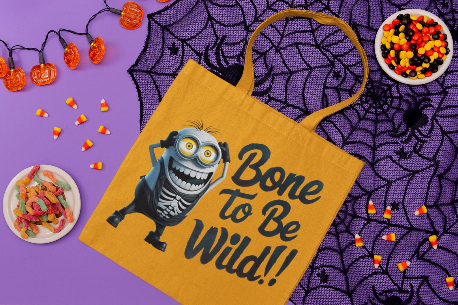 Minions Halloween bone to Be Wild PNG & SVG Digital Clipart Funny ...