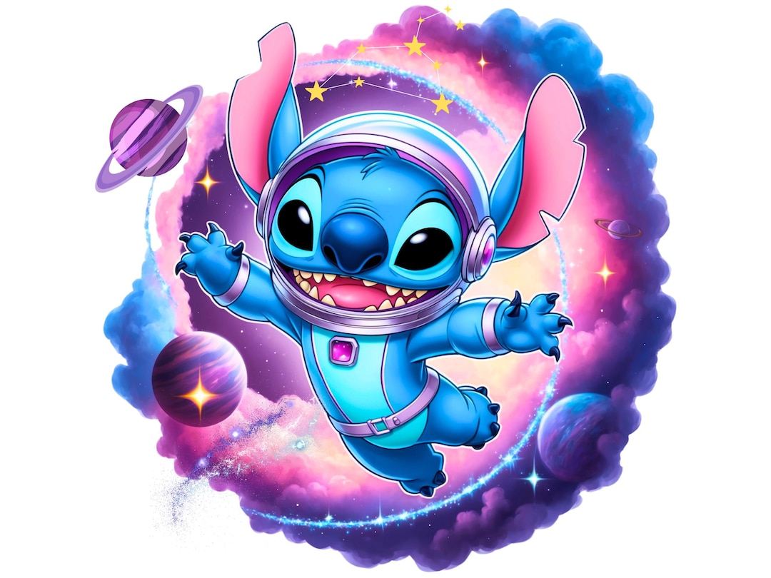 Galaxy Astronaut Stitch PNG & SVG: Space Design Clipart (commercial Use ...