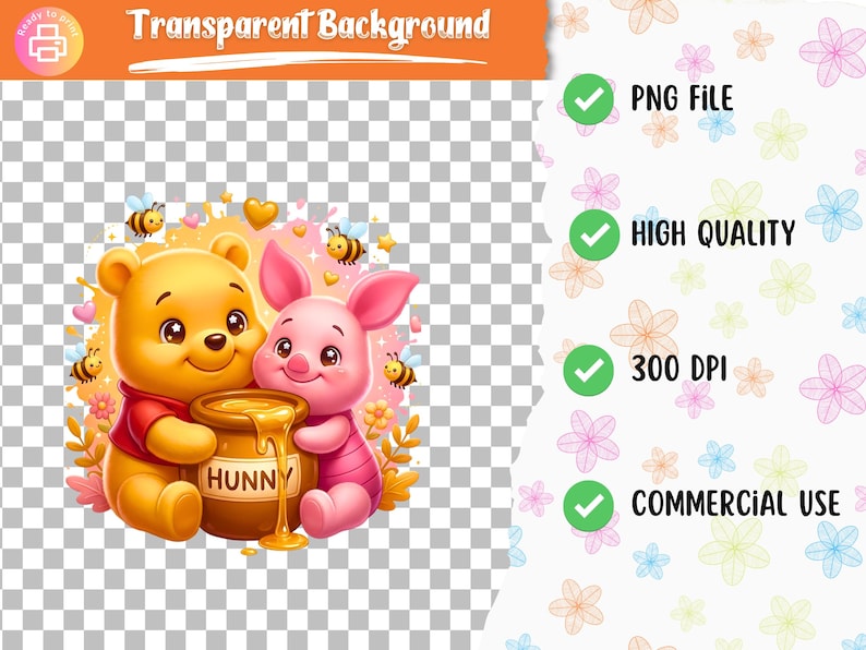 Winnie and Piglet Hunny Hug PNG – Sweet Friendship Cartoon Design ...