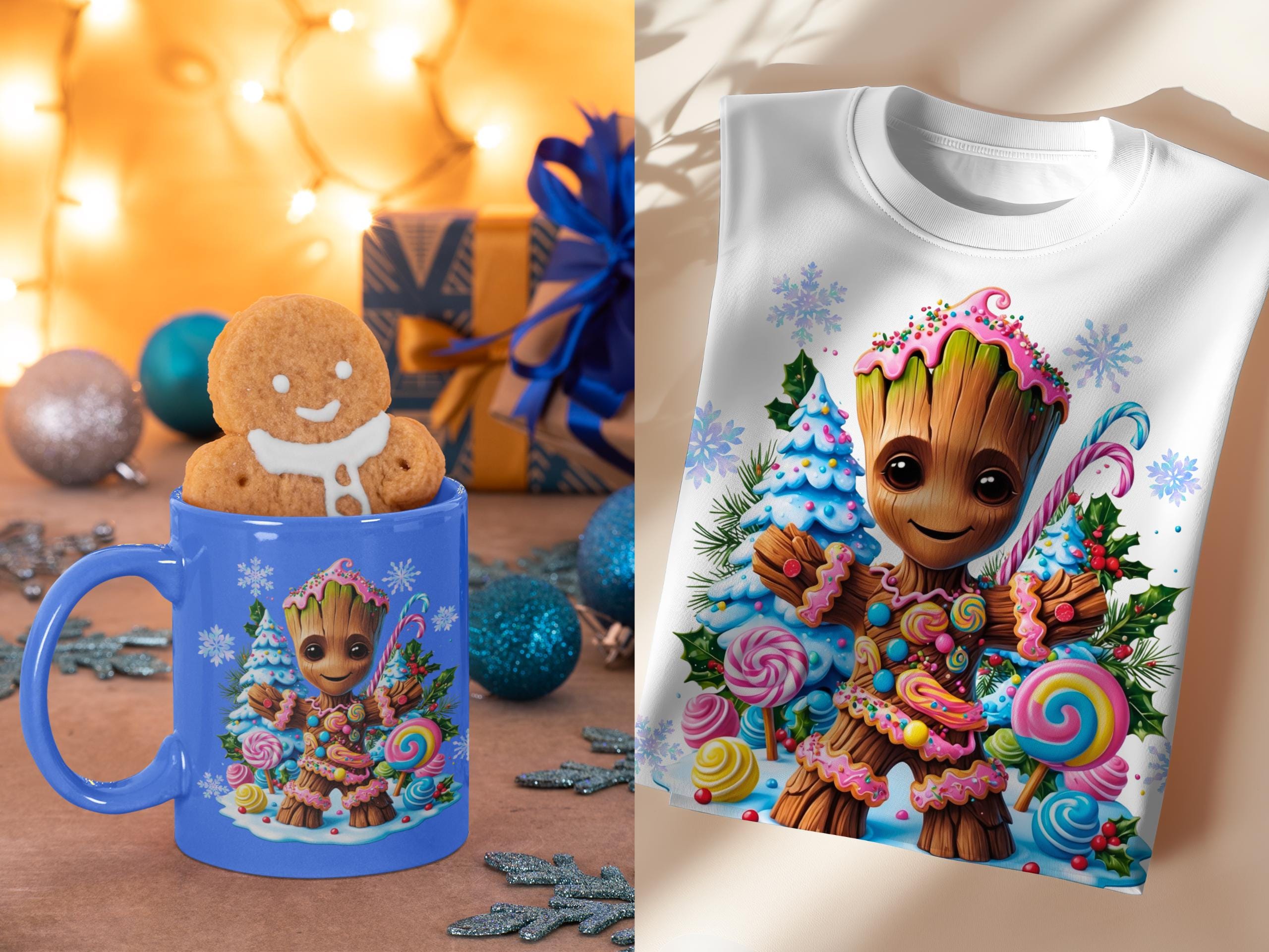 Cute Christmas Groot Gingerbread PNG & SVG Digital Design Clipart ...