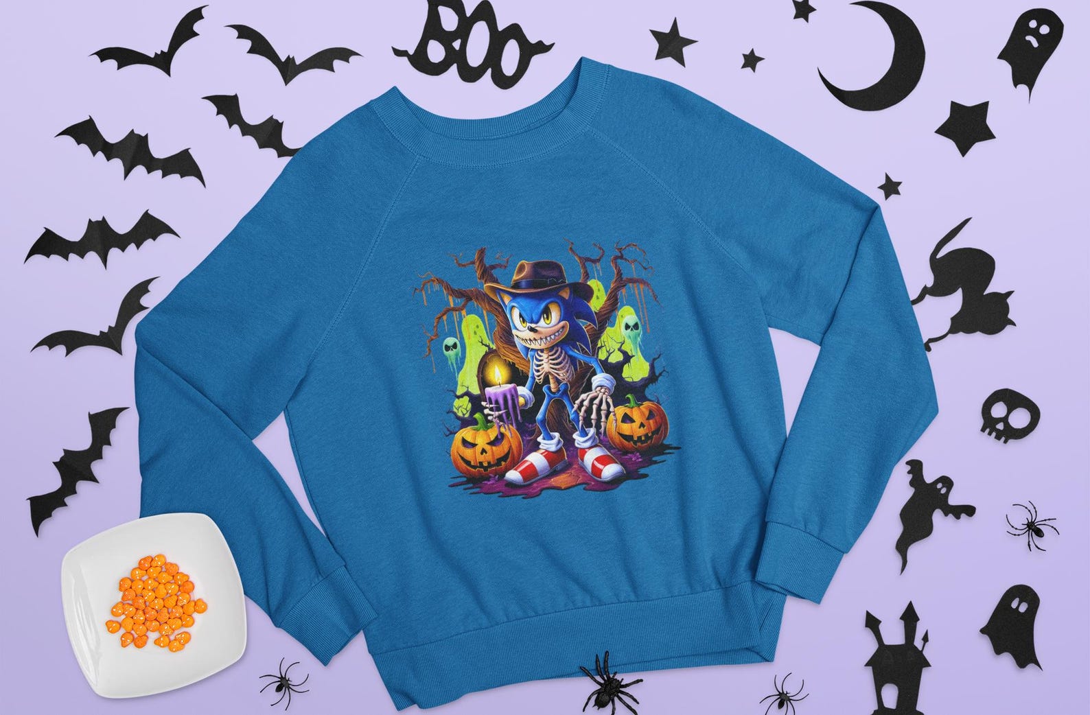 Digital Halloween Sonic Skeleton PNG & SVG T-shirt Design Clipart ...