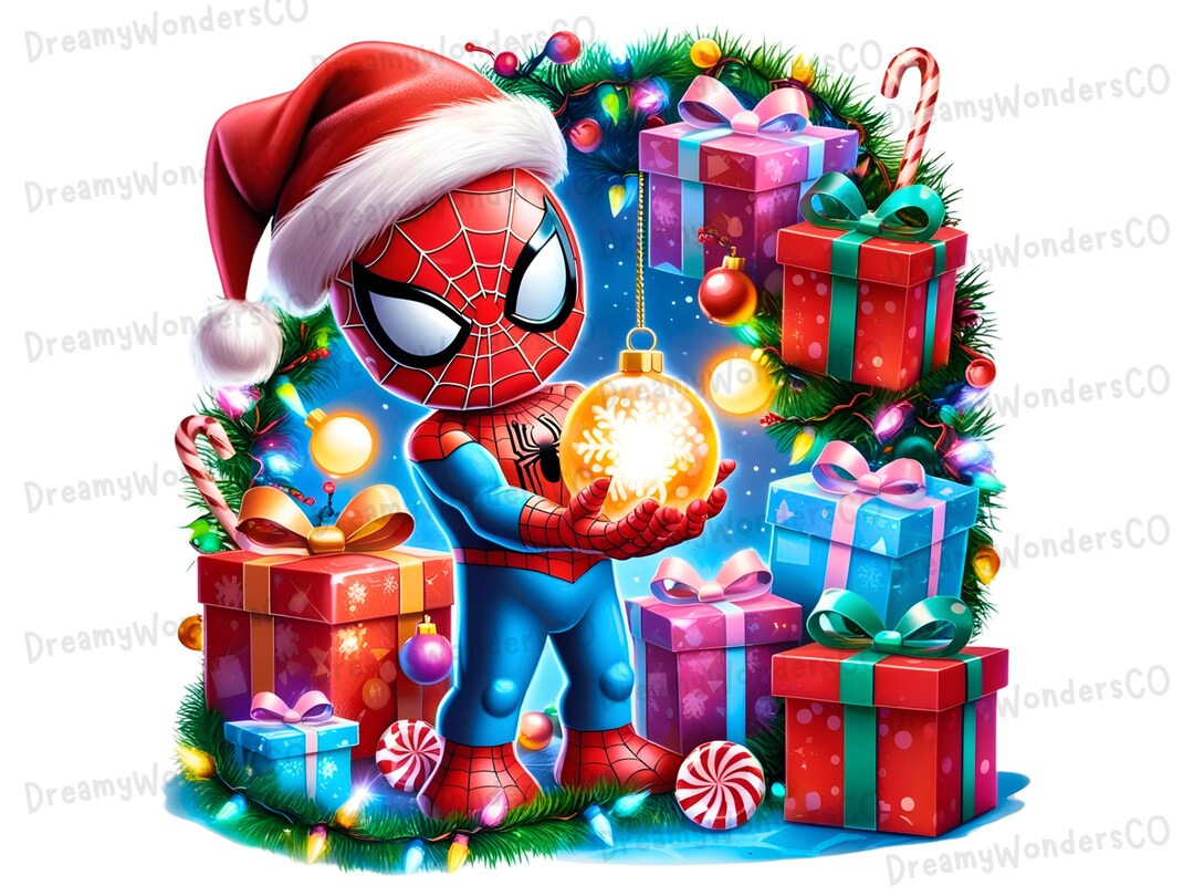 Superhero Christmas PNG Design Clipart - Gift for Boy, Cricut ...