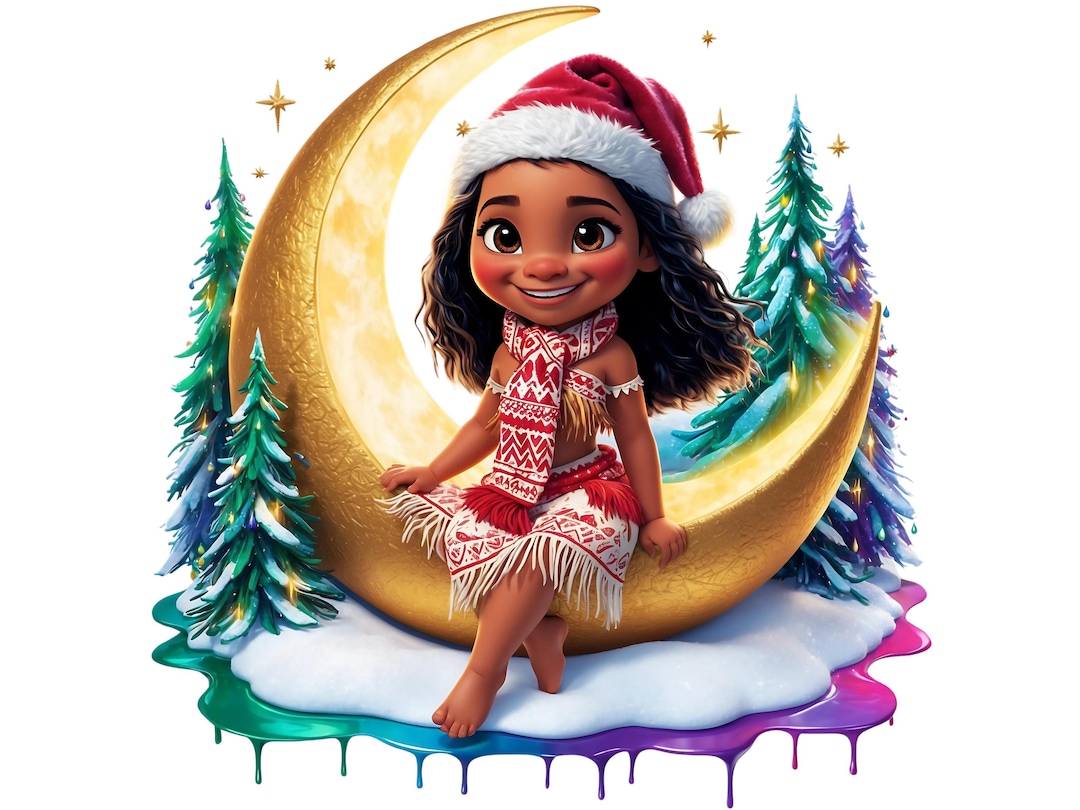 Christmas Digital Princess Moana PNG & SVG Design Clipart - Commercial ...