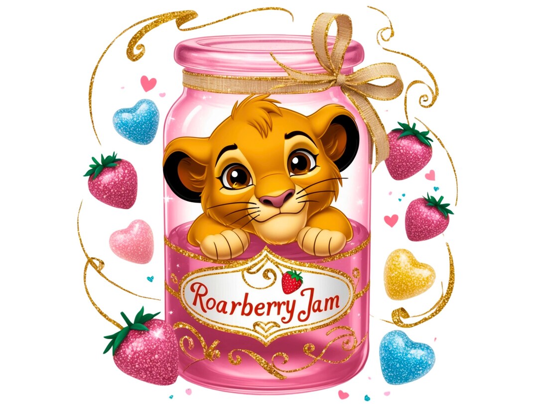 Digital Lion King Simba Roarberry Jam PNG Design Clipart -commercial ...