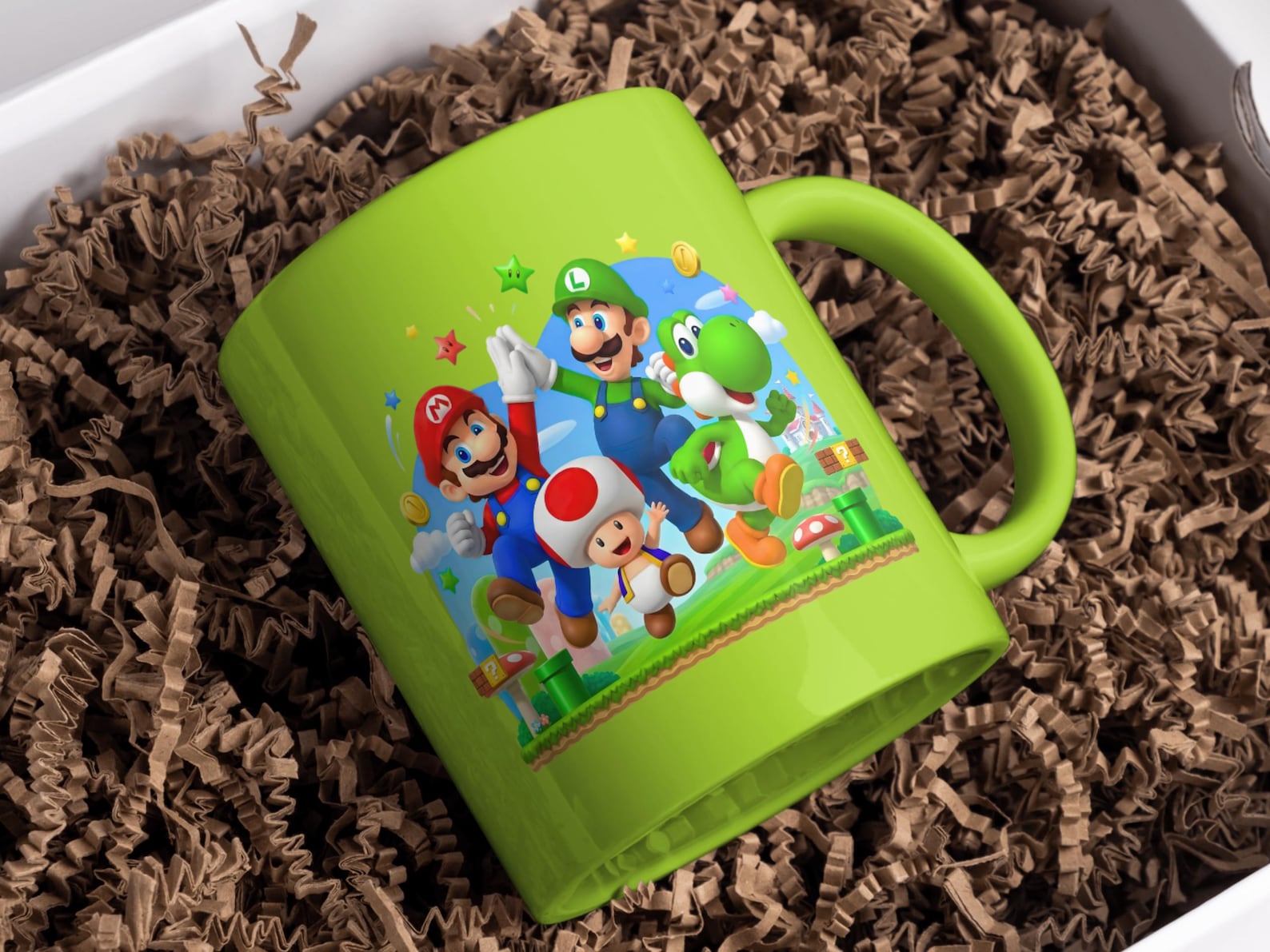 Super Mario Friends Adventure PNG – Mario Luigi Yoshi Toad Group Design ...