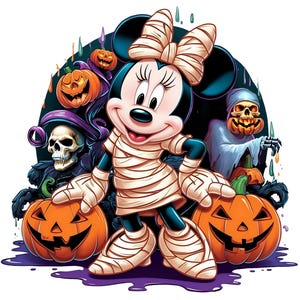 Digital Minnie Mouse Halloween Mummy PNG & SVG Design Clipart ...