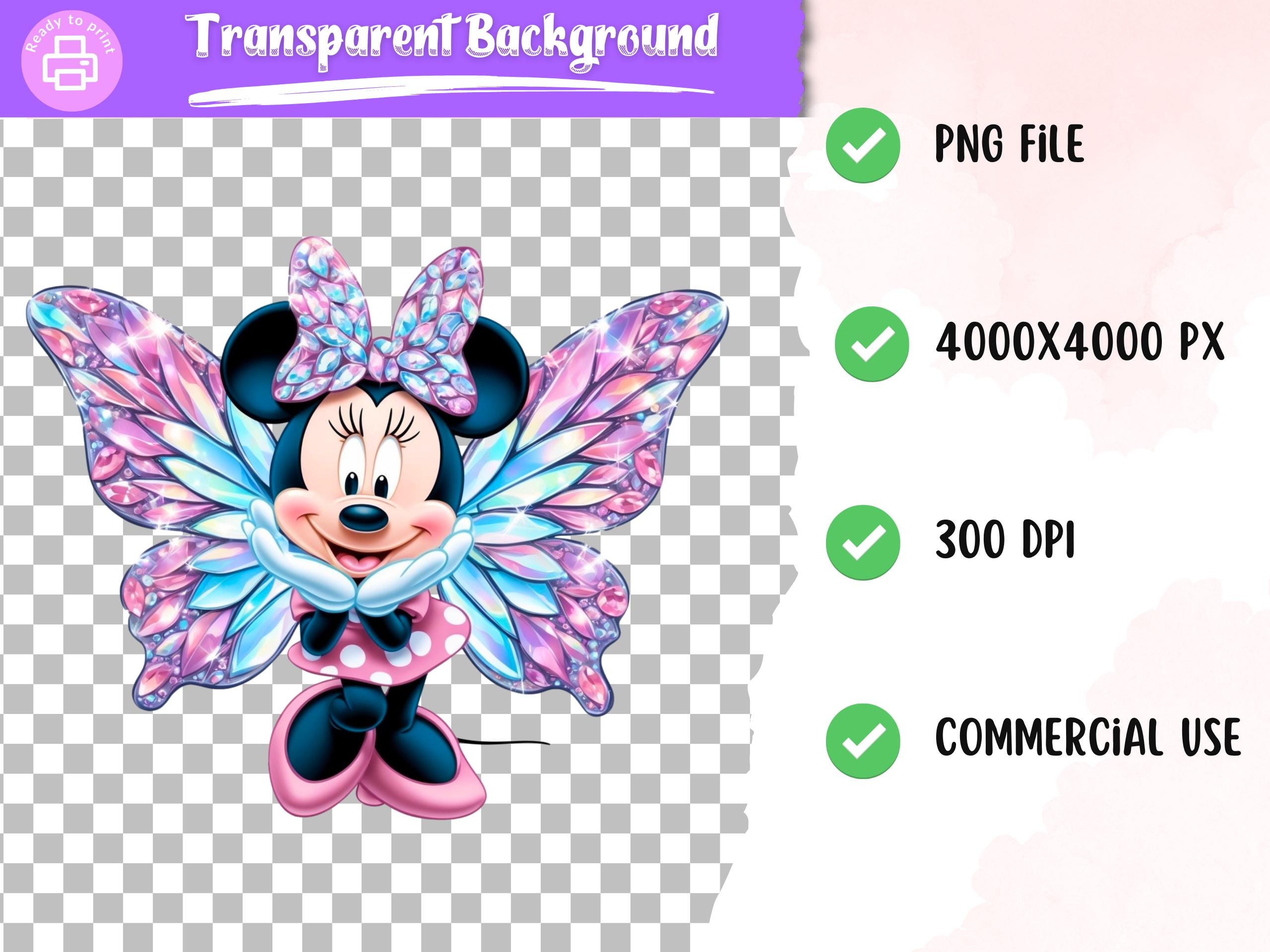 Minnie Mouse Crystal Wings PNG Clipart: Commercial Use (digital ...