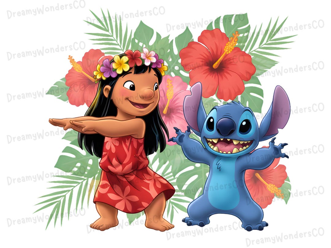 Stitch y Lilo bailando PNG: Diseño de clipart (descarga digital) - Etsy ...
