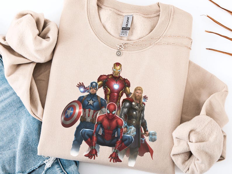 Superheroes Realistic Group Design PNG Digital Clipart (commercial Use ...