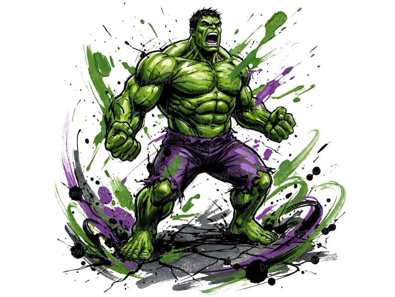 Hulk Angry Splash PNG – Powerful Rage Action Splash Design Clipart ...