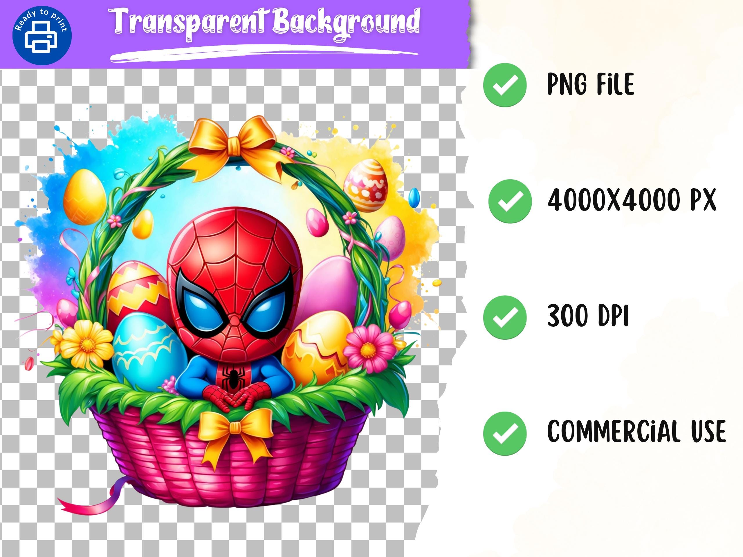 Superhero Spidey Easter PNG: Commercial Use Clipart (digital Download ...
