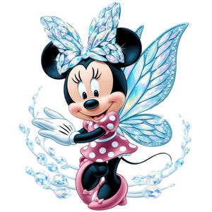 Minnie Mouse Crystal Wings PNG Clipart: Commercial Use (digital ...