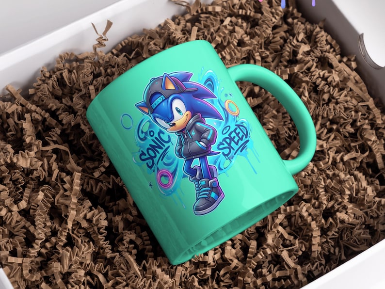 Sonic Graffiti Street Style PNG Colorful T-shirt Design Clipart ...