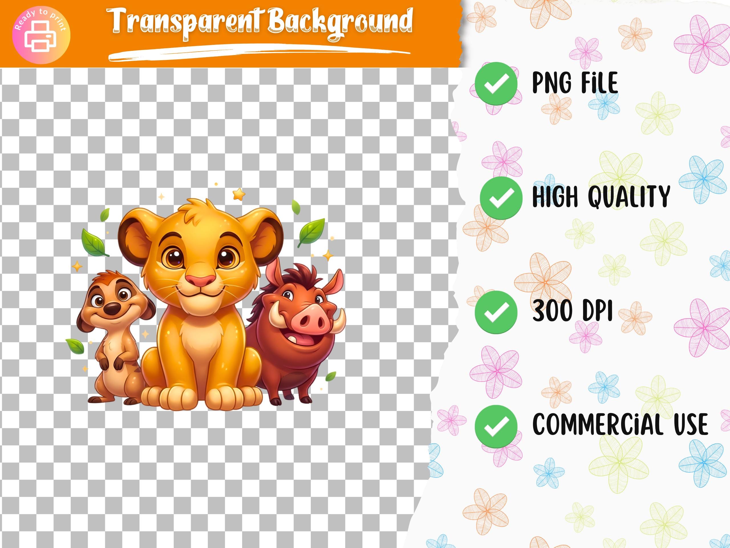 Lion King Simba and Friends Group PNG – Savanna Storybook Design ...