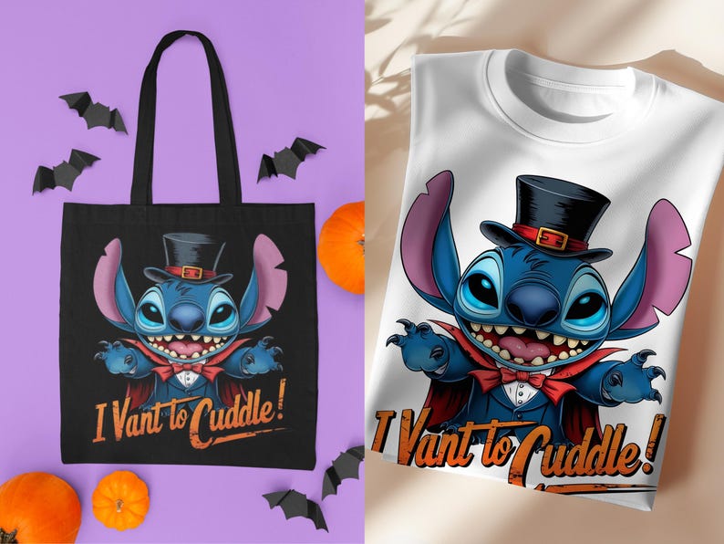 Halloween Digital Vampire Stitch PNG & SVG Design Clipart -commercial ...