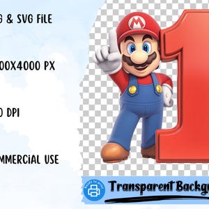 Super Mario Numbers Clipart: 11 PNG & SVG Bundle (digital Download) - Etsy