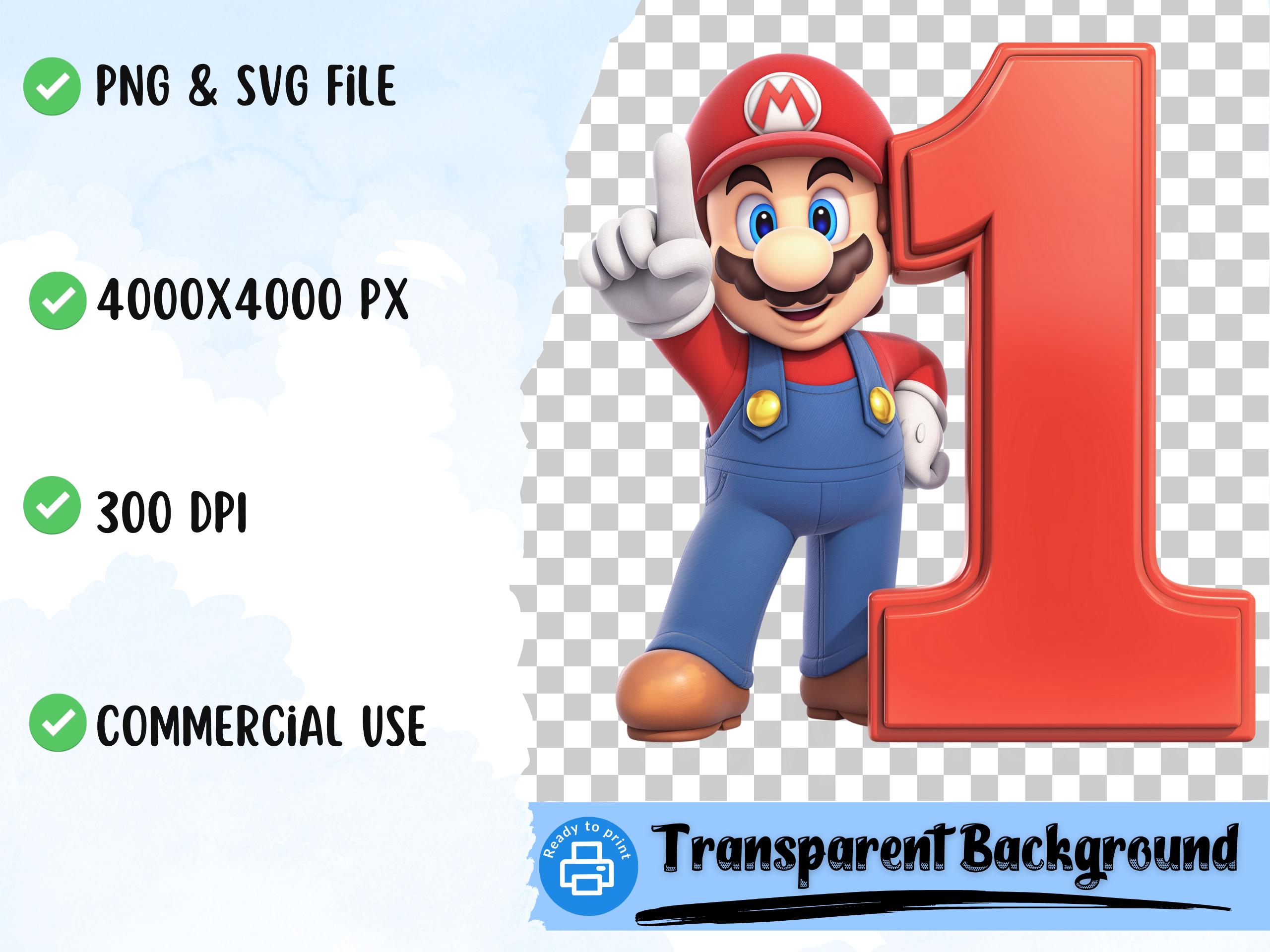 Super Mario Numbers Clipart: 11 PNG & SVG Bundle (digital Download) - Etsy