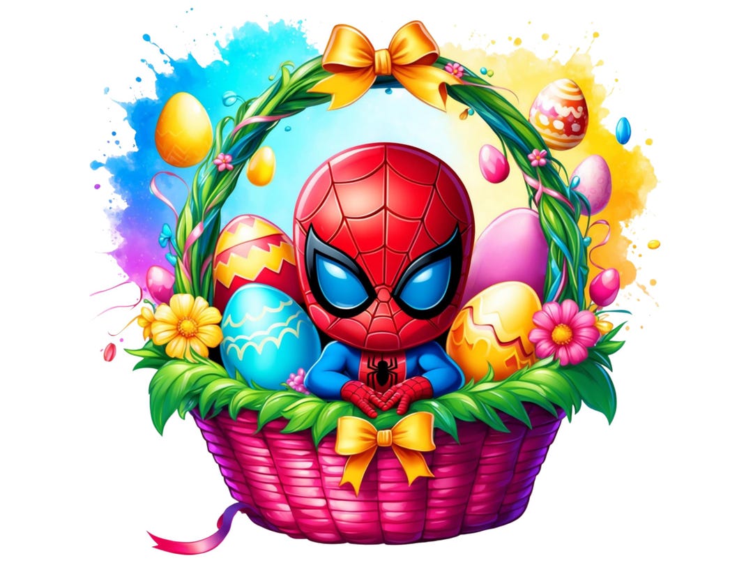 Superhero Spidey Easter PNG: Commercial Use Clipart (digital Download ...