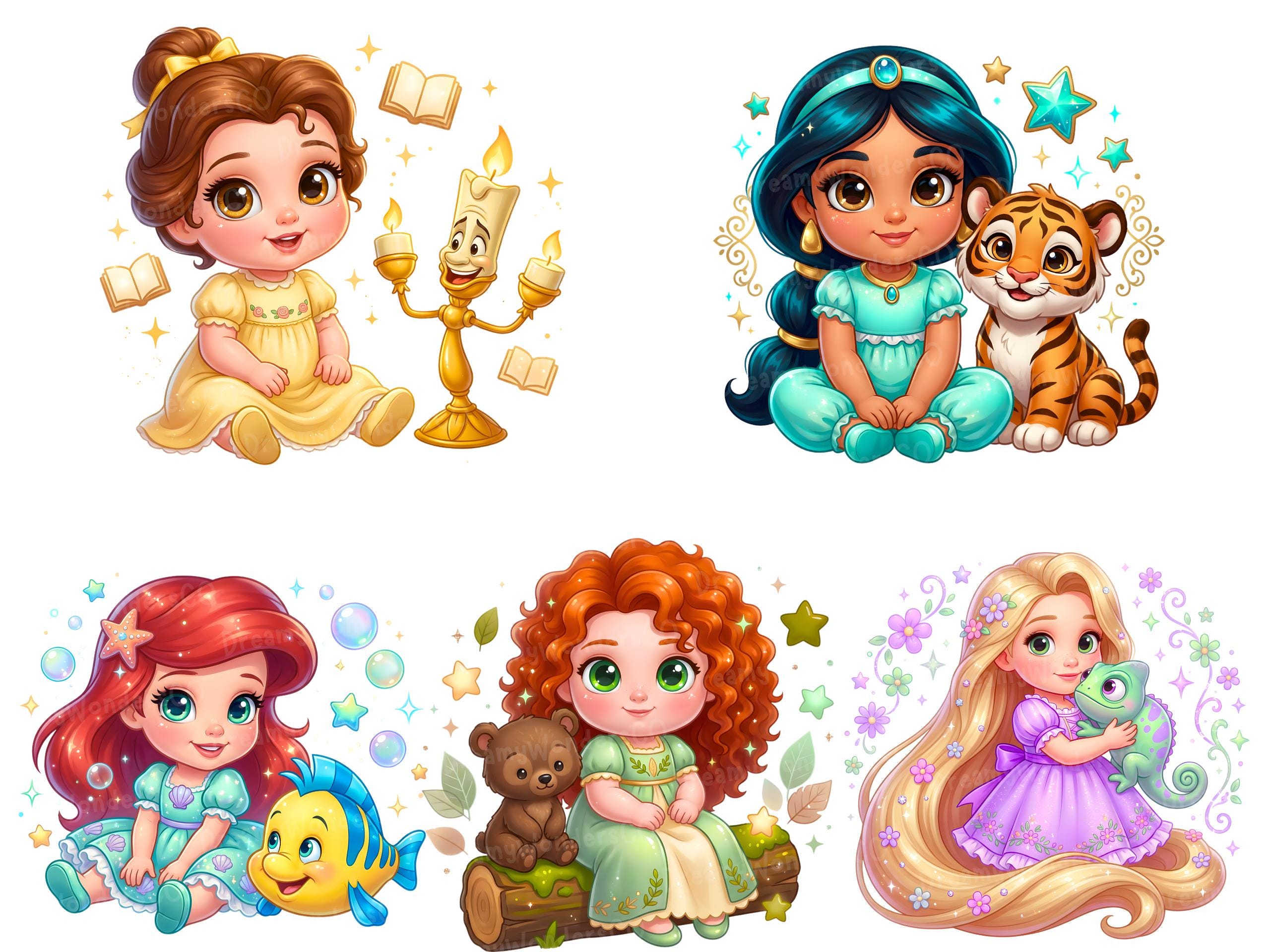 Baby Princess Clipart – 13 PNG Nursery Fairytale Bundle - Etsy