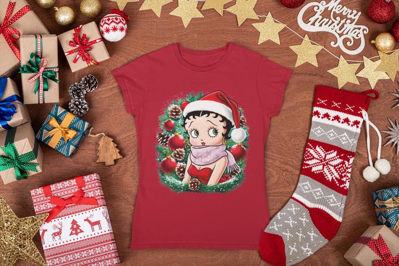 Christmas Betty Boop Clipart: Holiday PNG & SVG Design (commercial Use ...