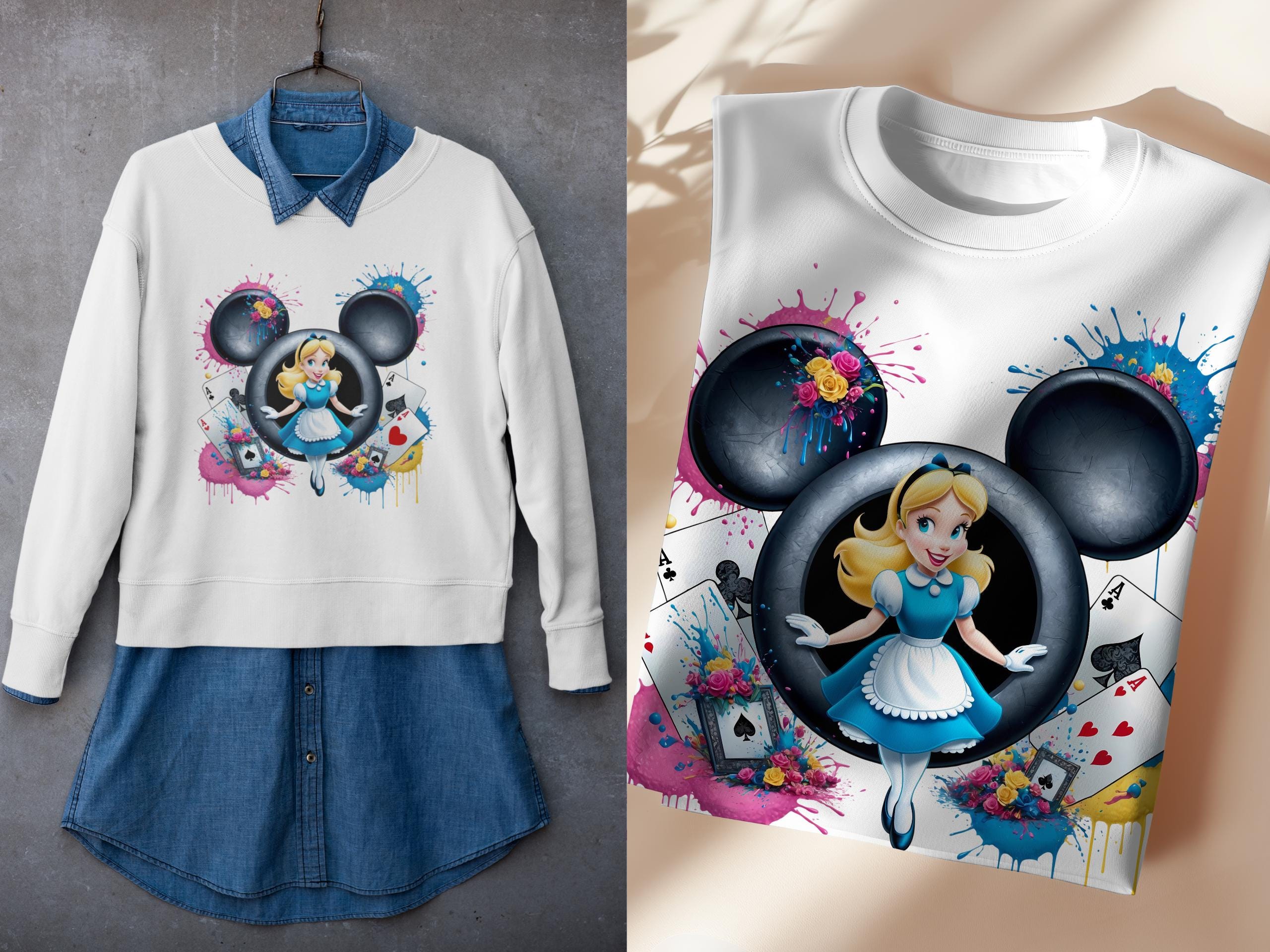Alice in Wonderland Splash Art PNG SVG: Commercial Use (digital ...