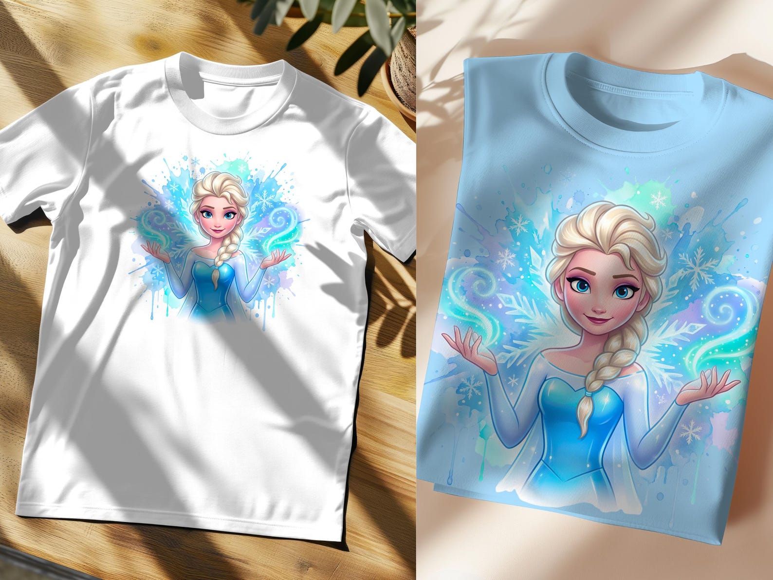 Elsa Watercolor Magic Splash PNG – Icy Fantasy Paint Frozen Design ...