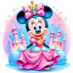 Minnie Princess Castle PNG Clipart: Commercial Use (digital Download ...