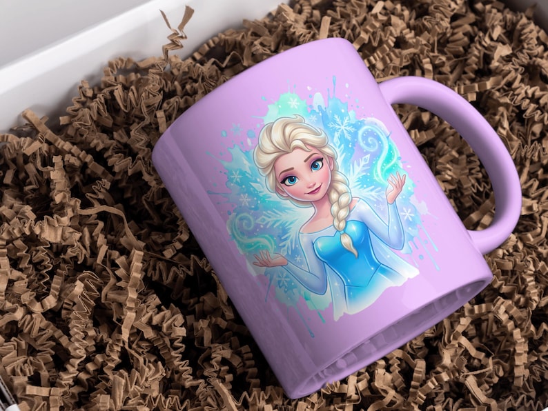 Elsa Watercolor Magic Splash PNG – Icy Fantasy Paint Frozen Design ...