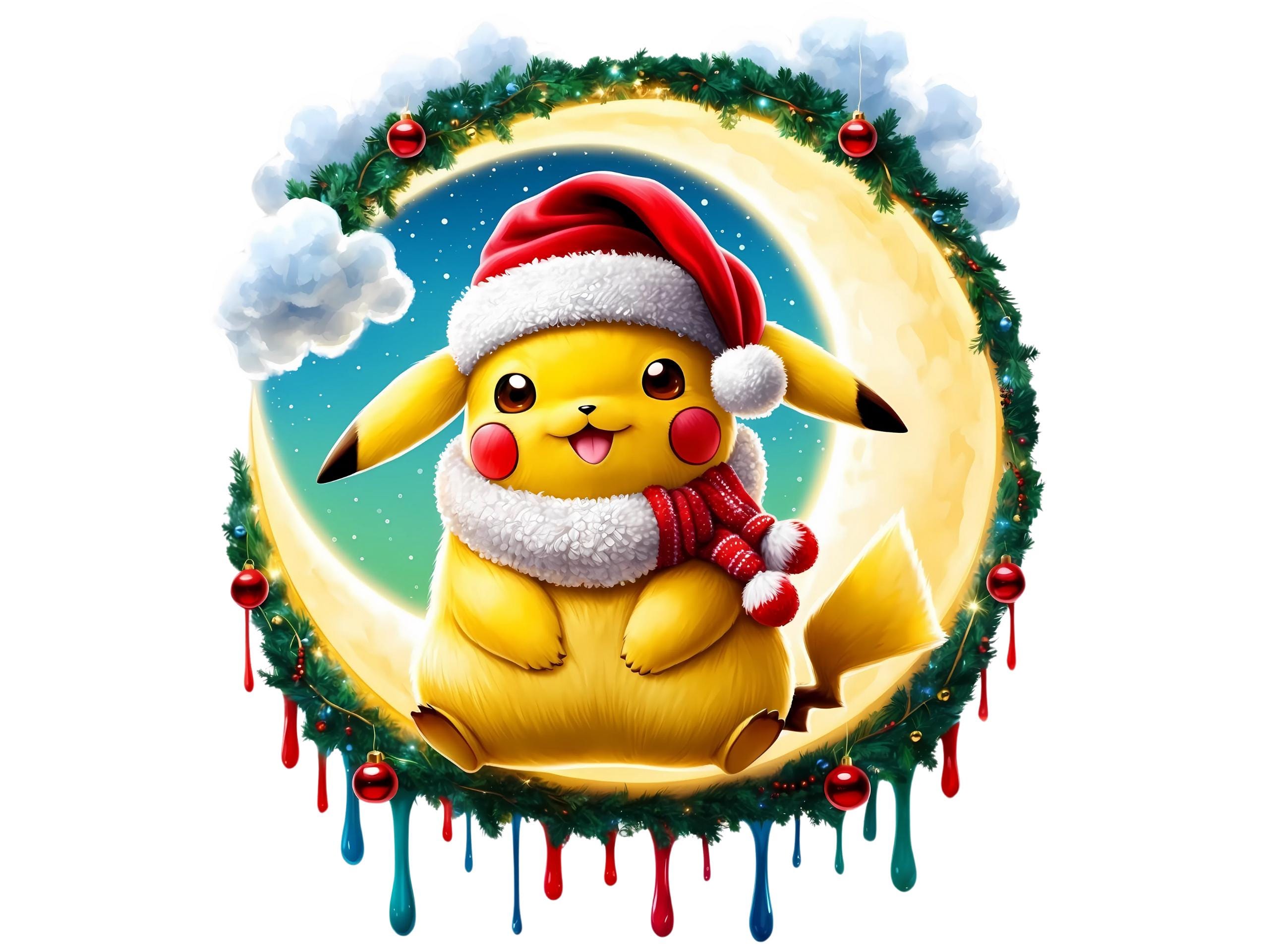 Christmas Digital Pikachu PNG & SVG Design Clipart commercial Use ...