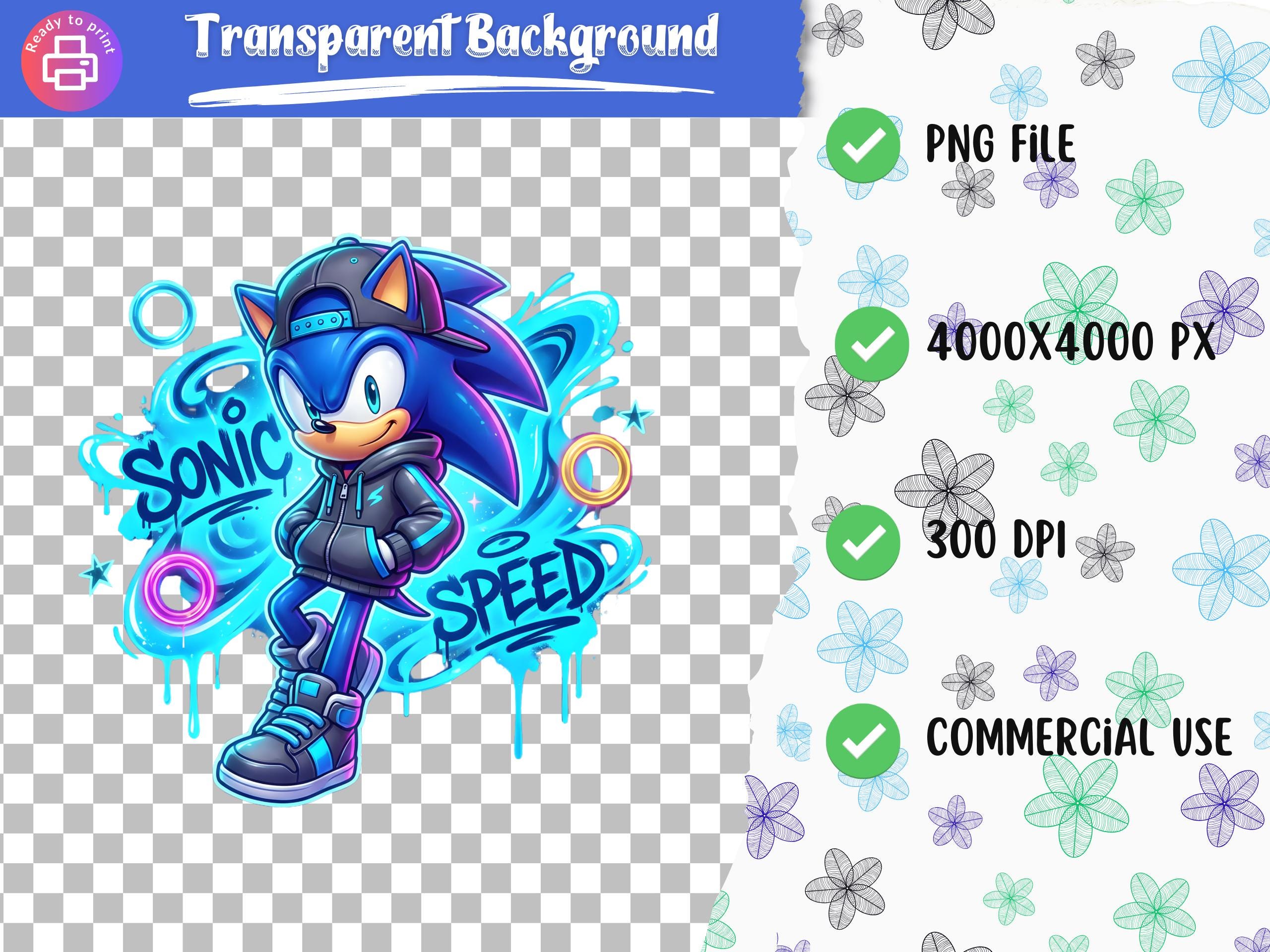 Sonic Graffiti Street Style PNG Colorful T-shirt Design Clipart ...