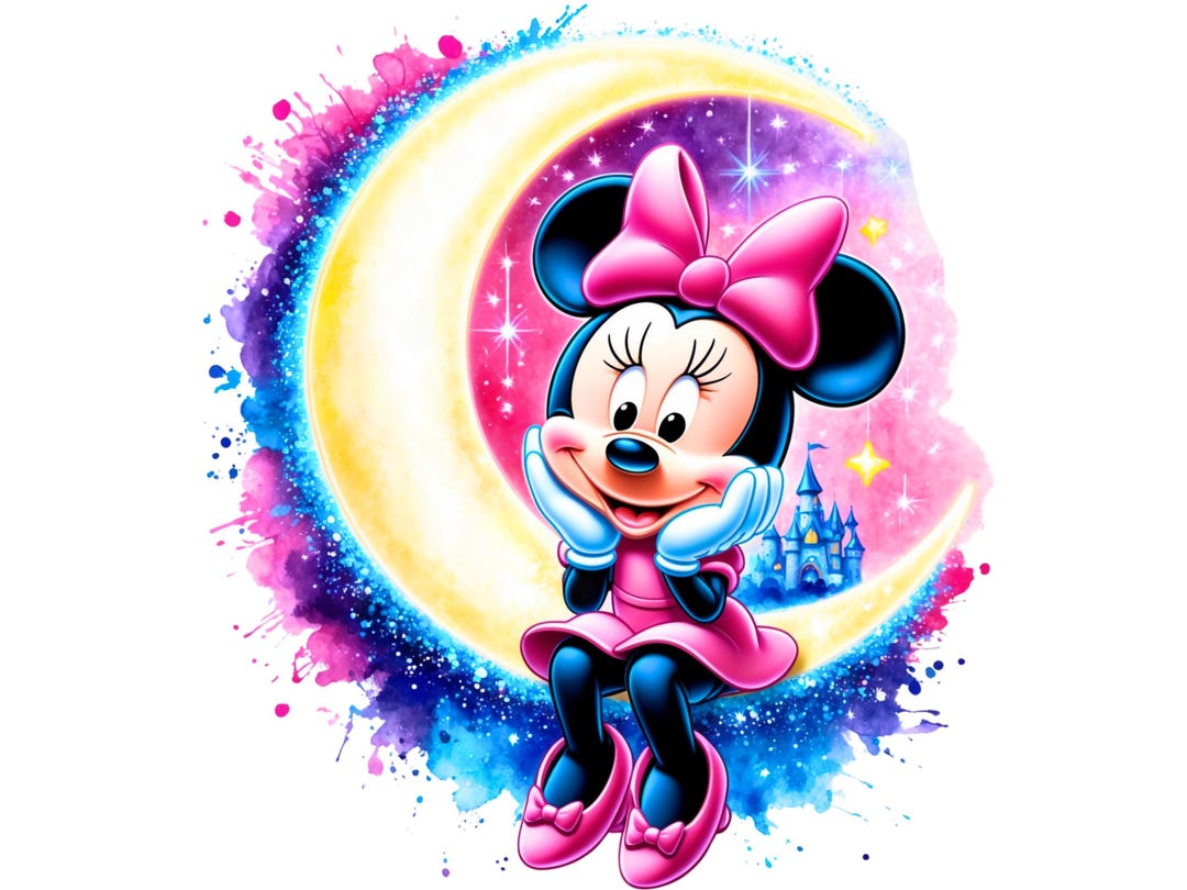 Baby Minnie Mouse PNG Clipart: Magic Moon Night Design (commercial Use ...