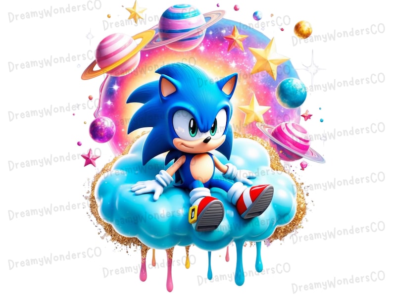 Sonic Galaxy Splash Design: PNG Clipart (digital Download) - Etsy