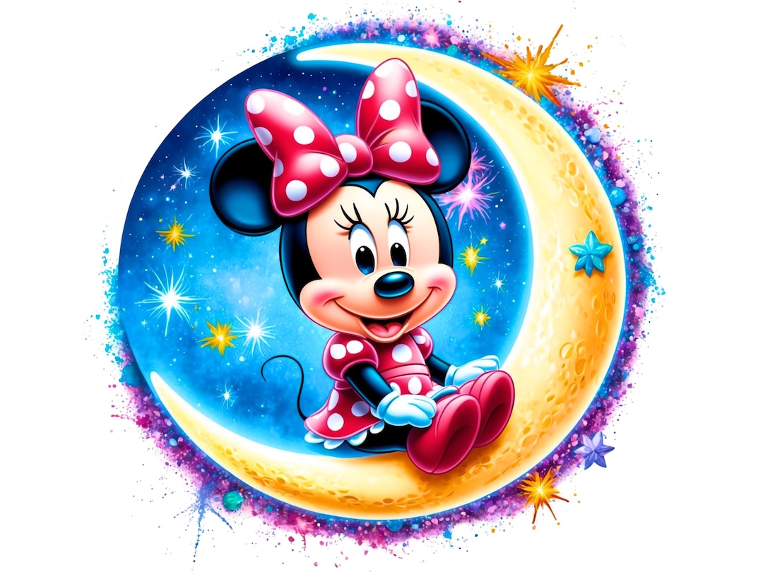 Baby Minnie Mouse Moon PNG Clipart: Magic Night Design (digital ...