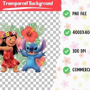 Stitch and Friend Dancing PNG : Clipart Design (digital Download) - Etsy