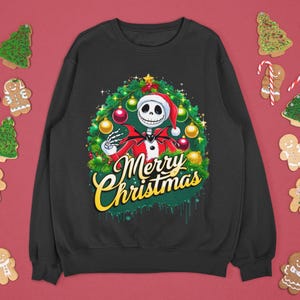 Jack Skellington Merry Christmas Clipart – PNG & SVG Digital Design - Etsy