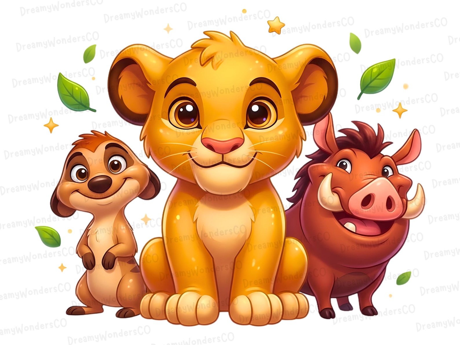 Lion King Simba and Friends Group PNG – Savanna Storybook Design ...