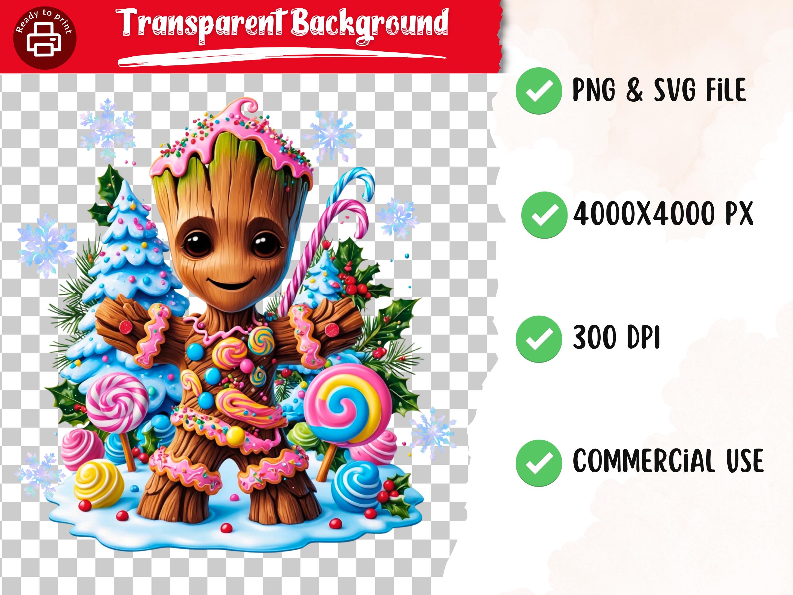 Cute Christmas Groot Gingerbread PNG & SVG Digital Design Clipart ...