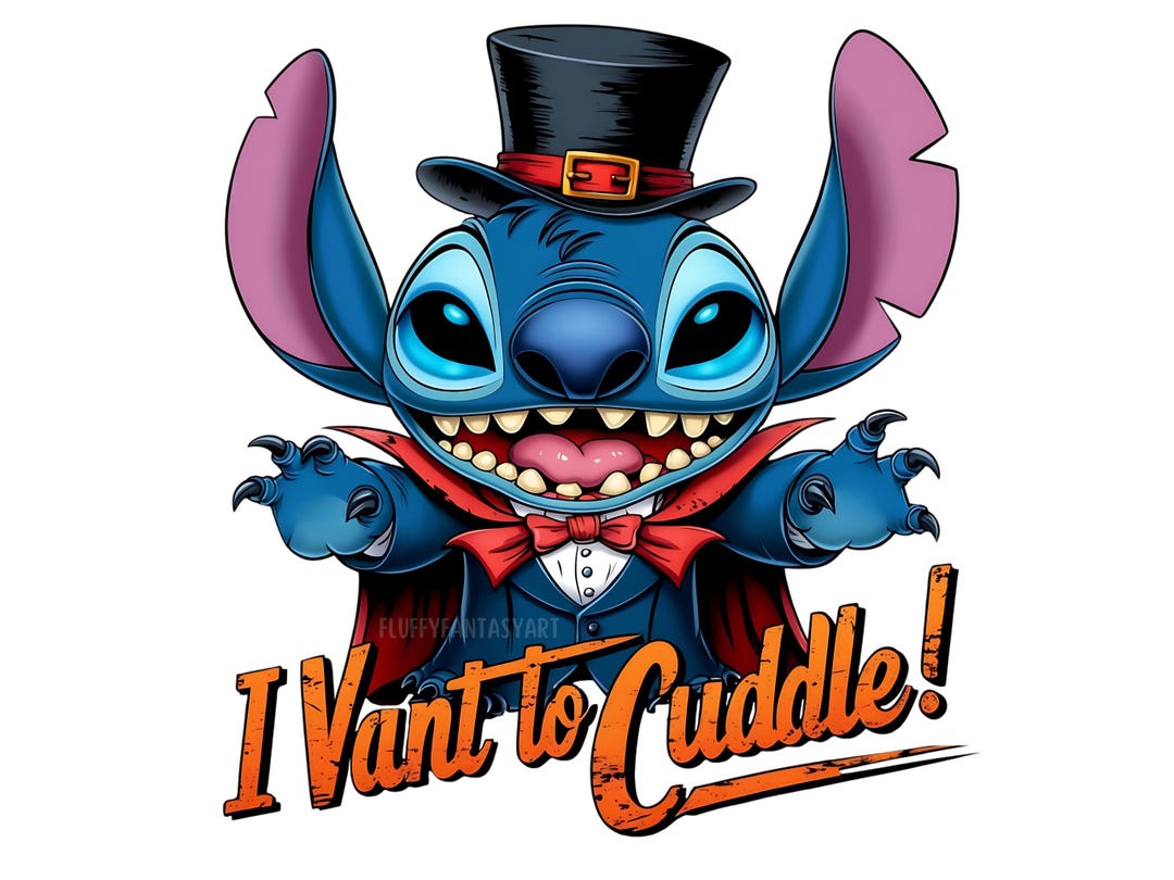 Halloween Digital Vampire Stitch PNG & SVG Design Clipart -commercial ...