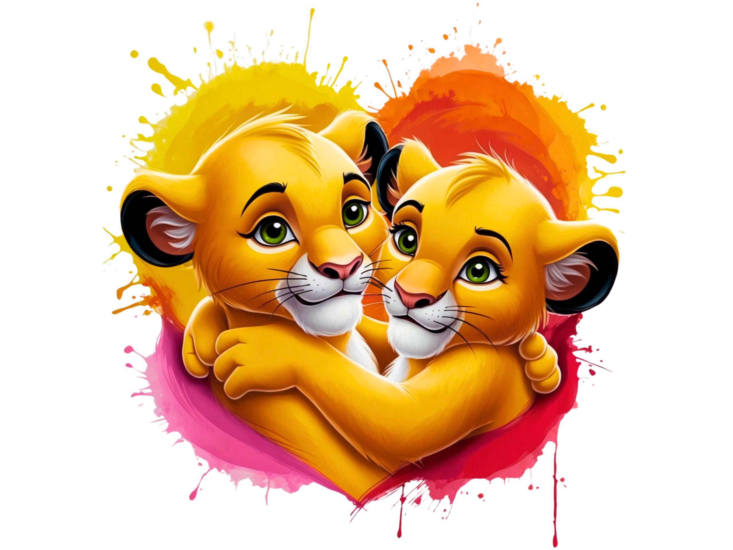 Simba Og Nala Elsker Tegninger Nala And Simba Etsy.de